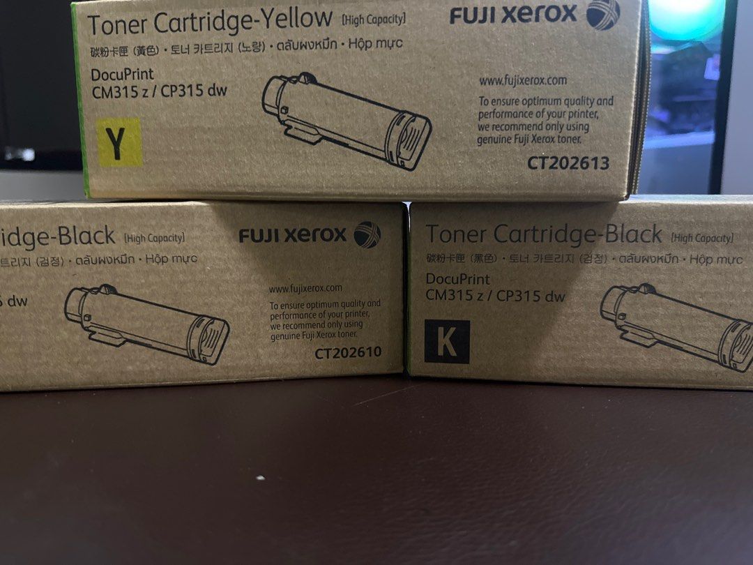 Fuji Xerox Toner Cartridge High-Capacity CM315 (Yellow, Black ...