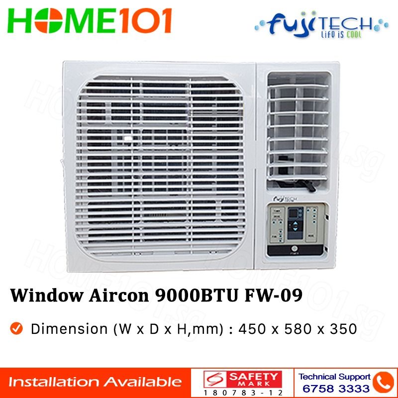 Fujitech Window Air Con 9000BTU / 12000BTU [FW-09][FW-12], TV & Home ...