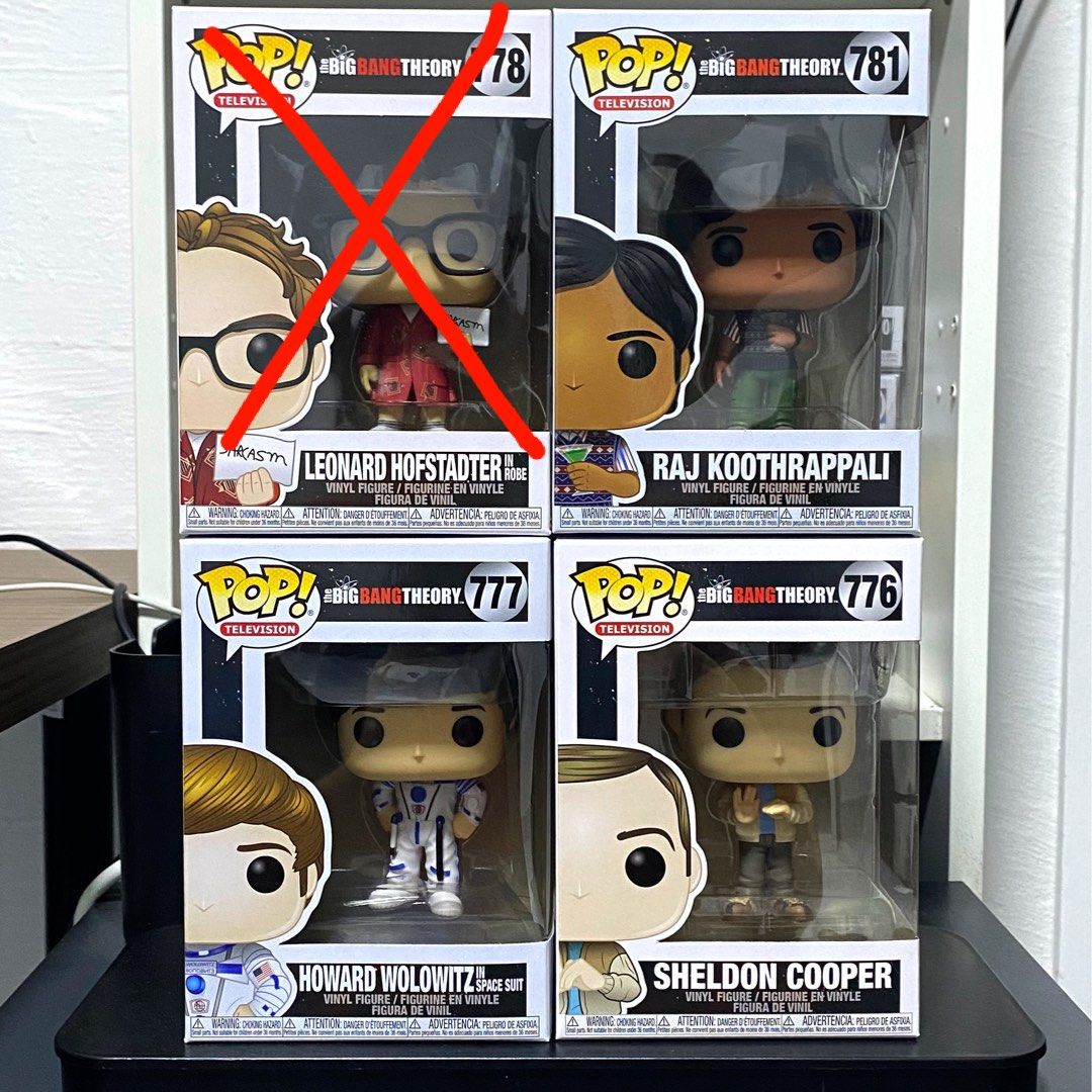 Funko Pop - Big Bang Theory/Leonard/Raj/Howard/Sheldon, Hobbies & Toys ...