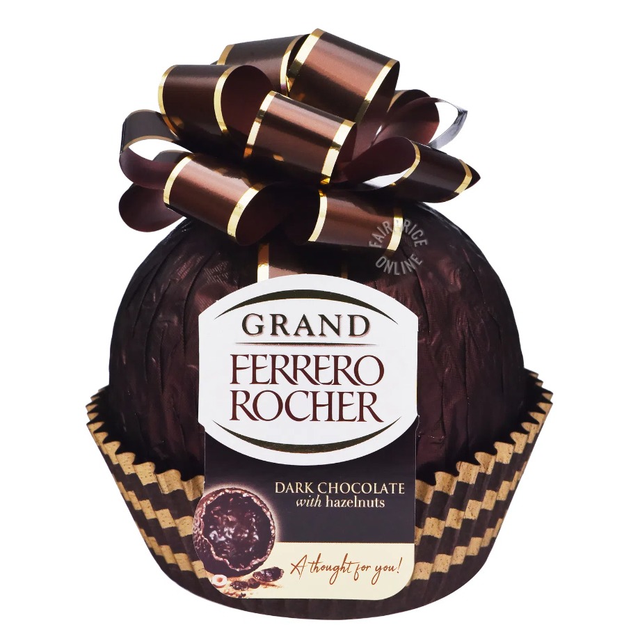 Grand Ferrero Rocher - Dark Chocolate with Hazelnuts, Food & Drinks ...