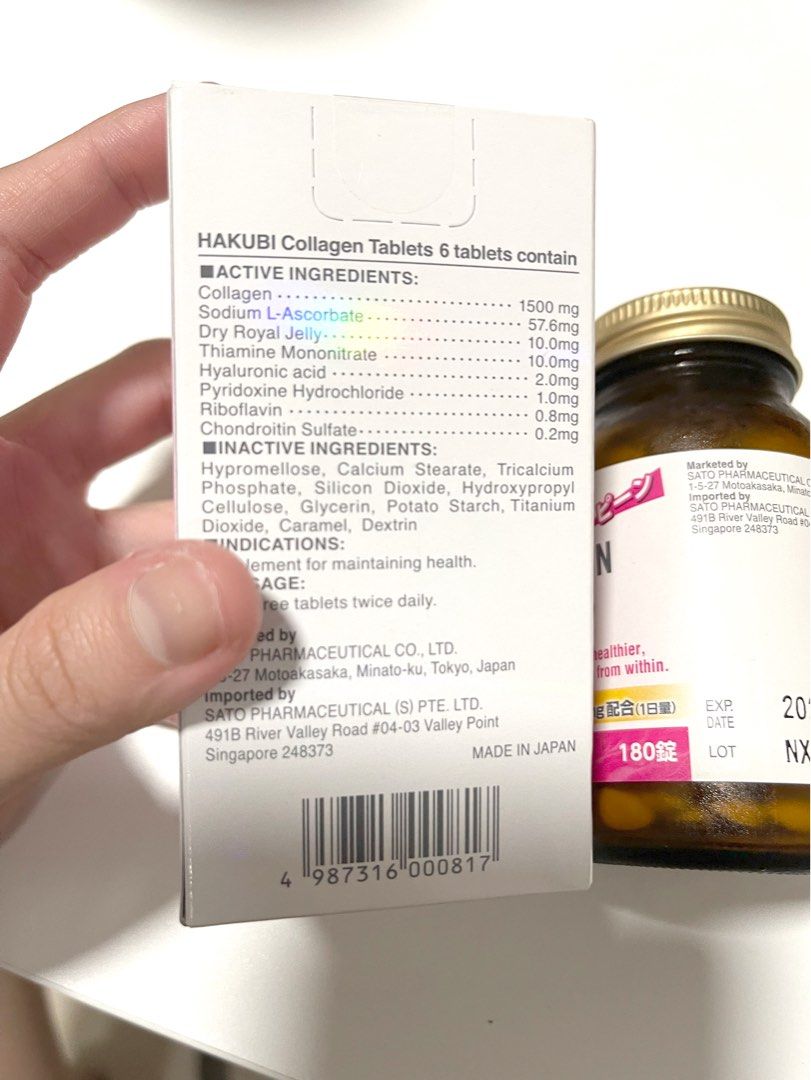 Hakubi Collagen Tablets, Health & Nutrition, Health Supplements ...