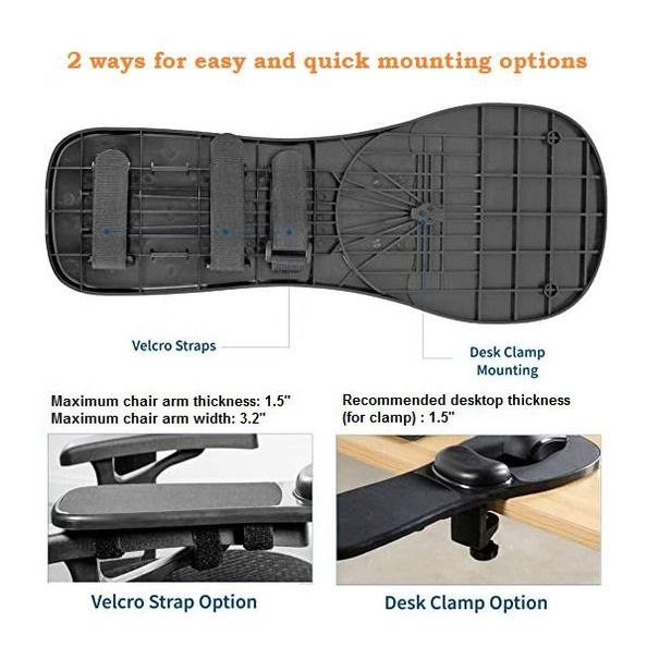 Hand Shoulder Armrest Pad Desk Computer Table Attachable Arm Support ...