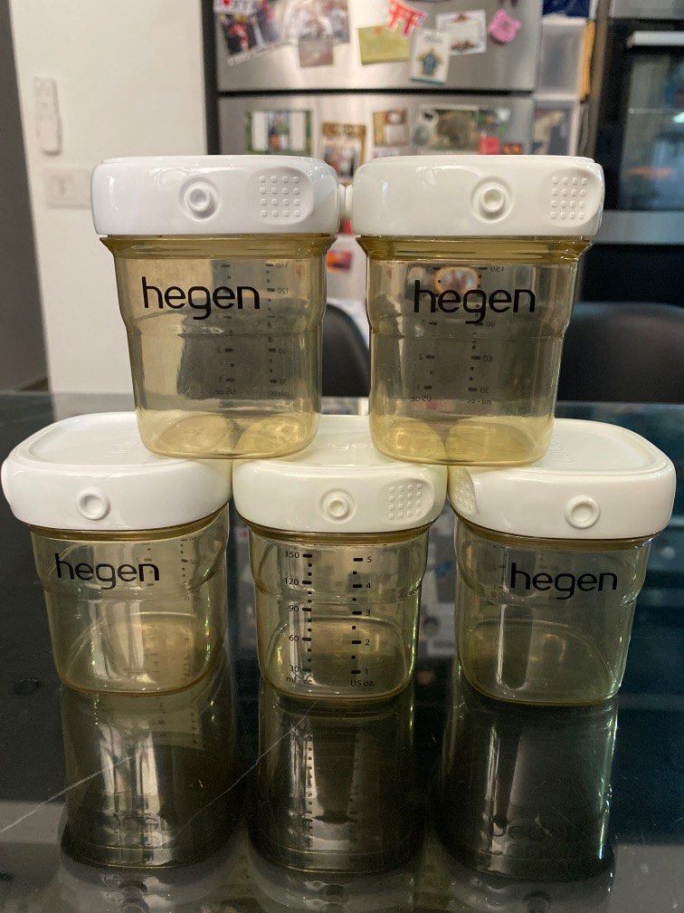 Hegen bottles 150ml with lids, Babies & Kids, Nursing & Feeding ...