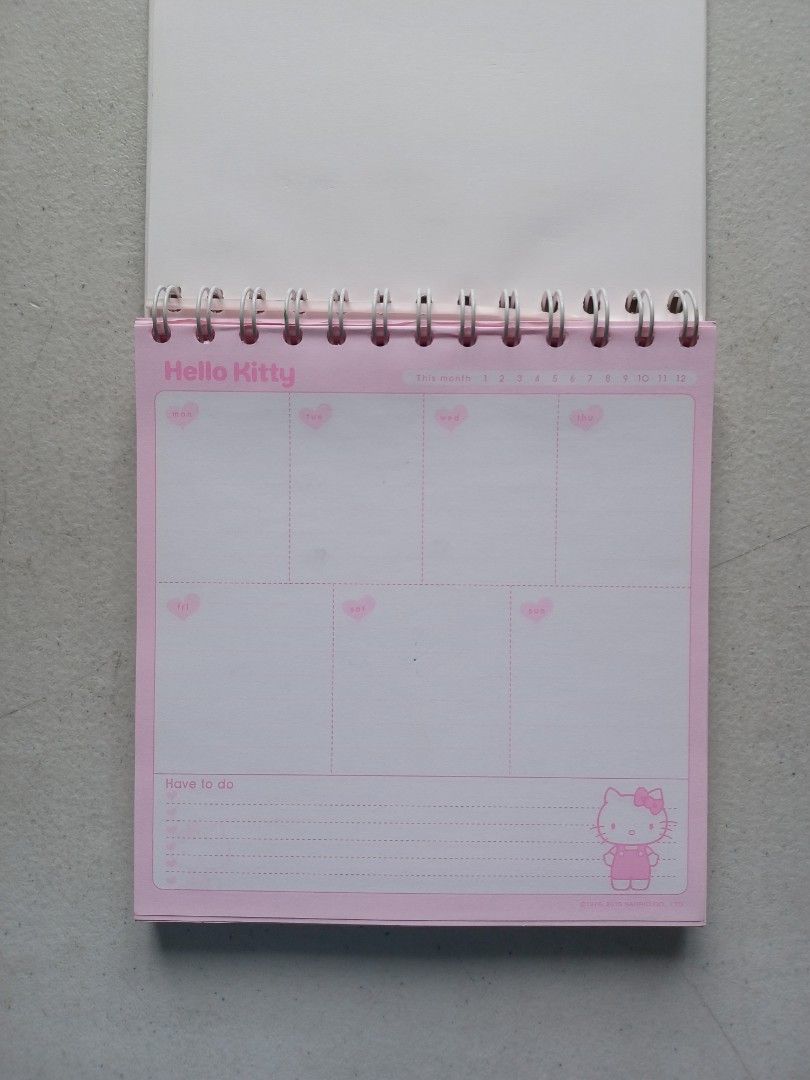 Hello Kitty Weekly Planner, Hobbies & Toys, Stationary & Craft ...