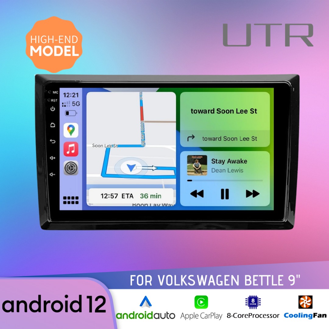 HIGH-END LATEST VW VOLKSWAGEN BEETLE 9 INCH ANDROID 12 PLAYER ANDROID ...