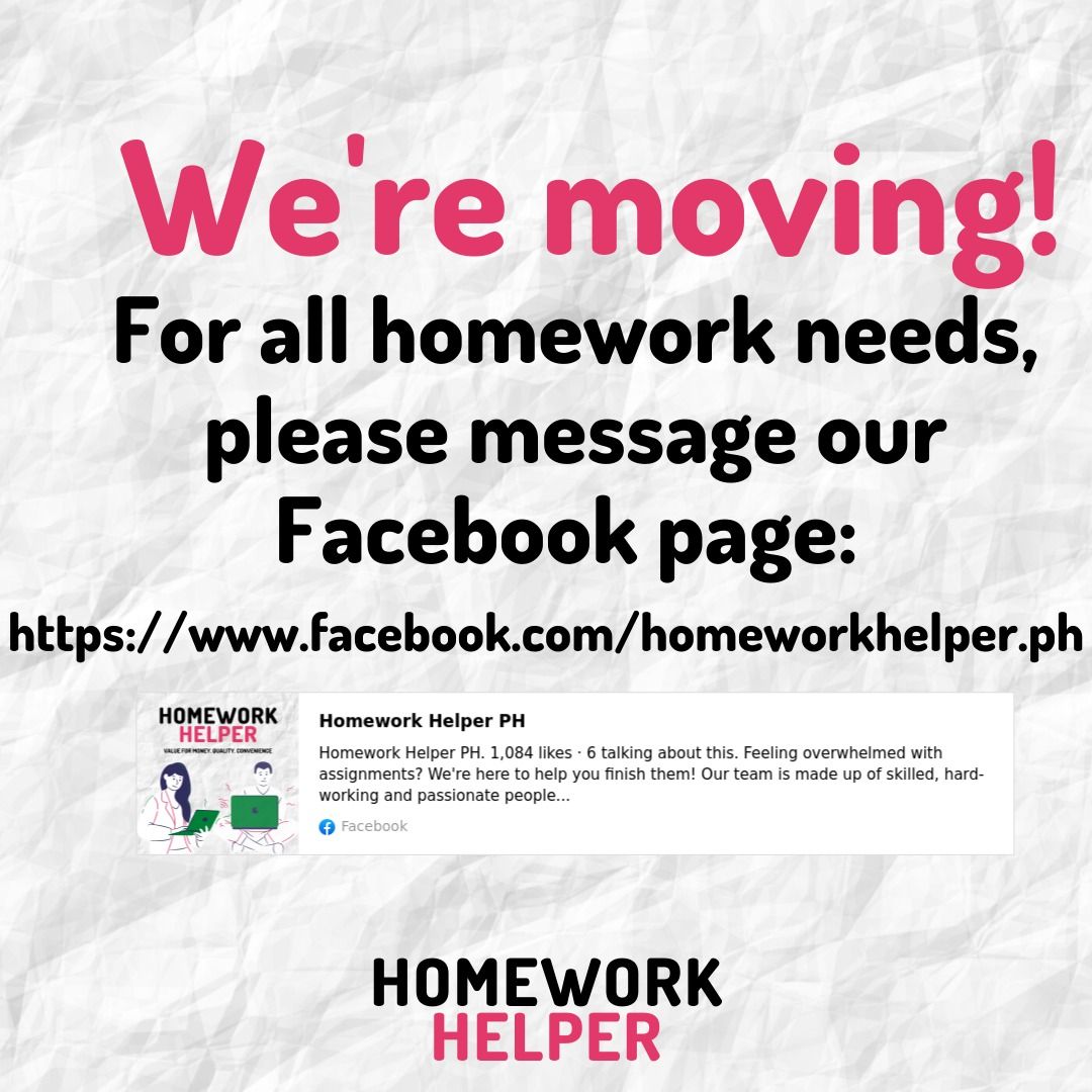 Homework Helper Announcement, Free Items on Carousell