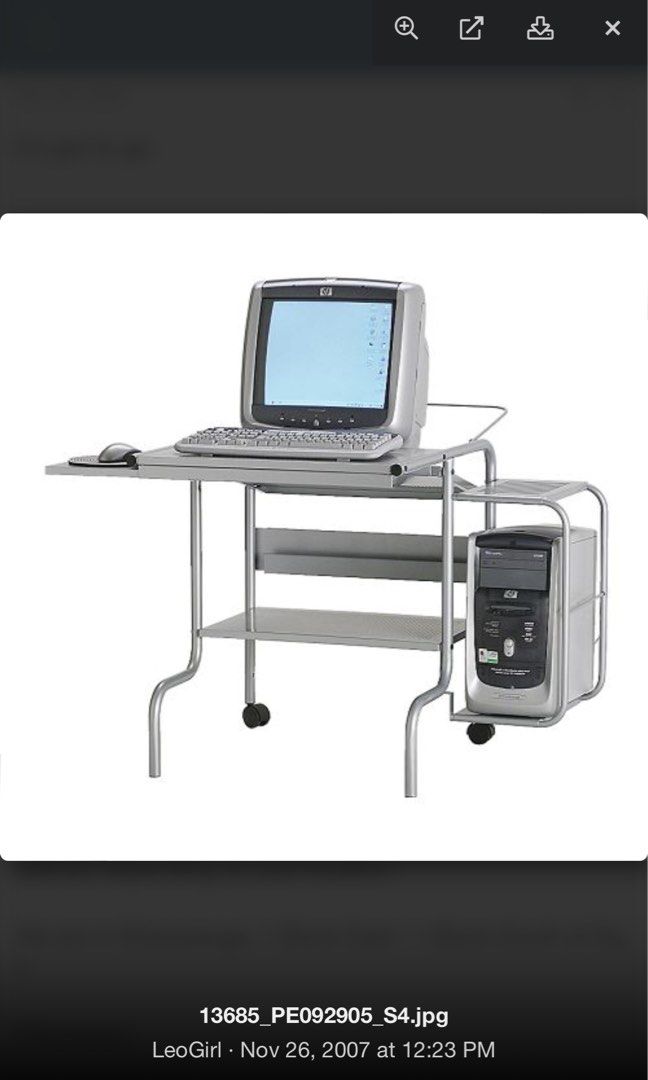 Fire sale brand new IKEA Krister metal computer table with rollers ...