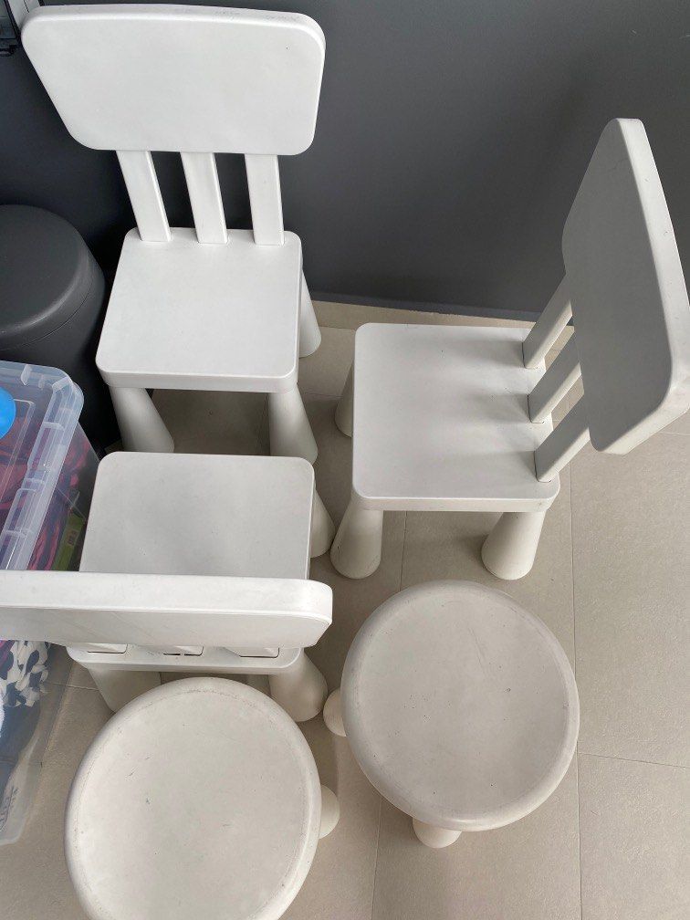 Ikea mammut chair and stool, Babies & Kids, Baby Nursery & Kids ...