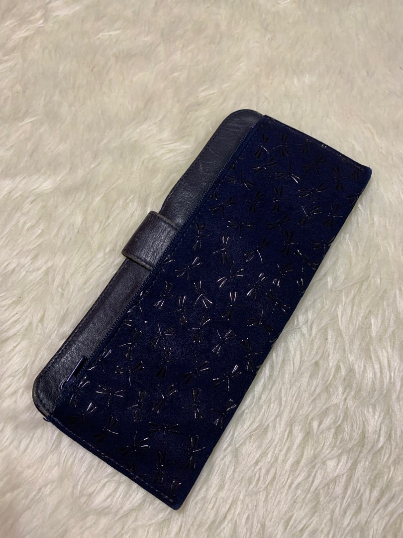 Inden-ya Dragonfly Pattern Deer Skin Long Wallet, Women's Fashion, Bags ...