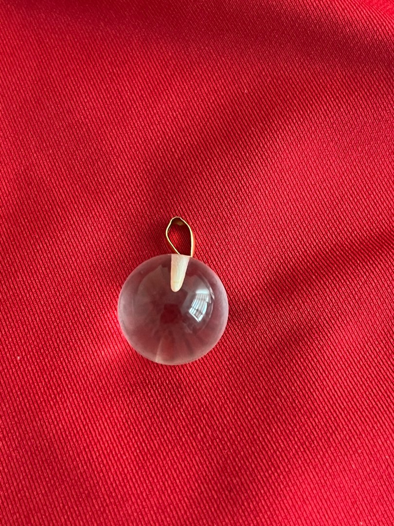 Japan Gold K18 Glass Ball Pendant, Women's Fashion, Jewelry ...