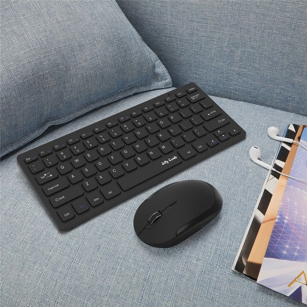 Jelly Comb 2.4GHz Wireless Keyboard Mouse Combo Ultra Slim Compact ...