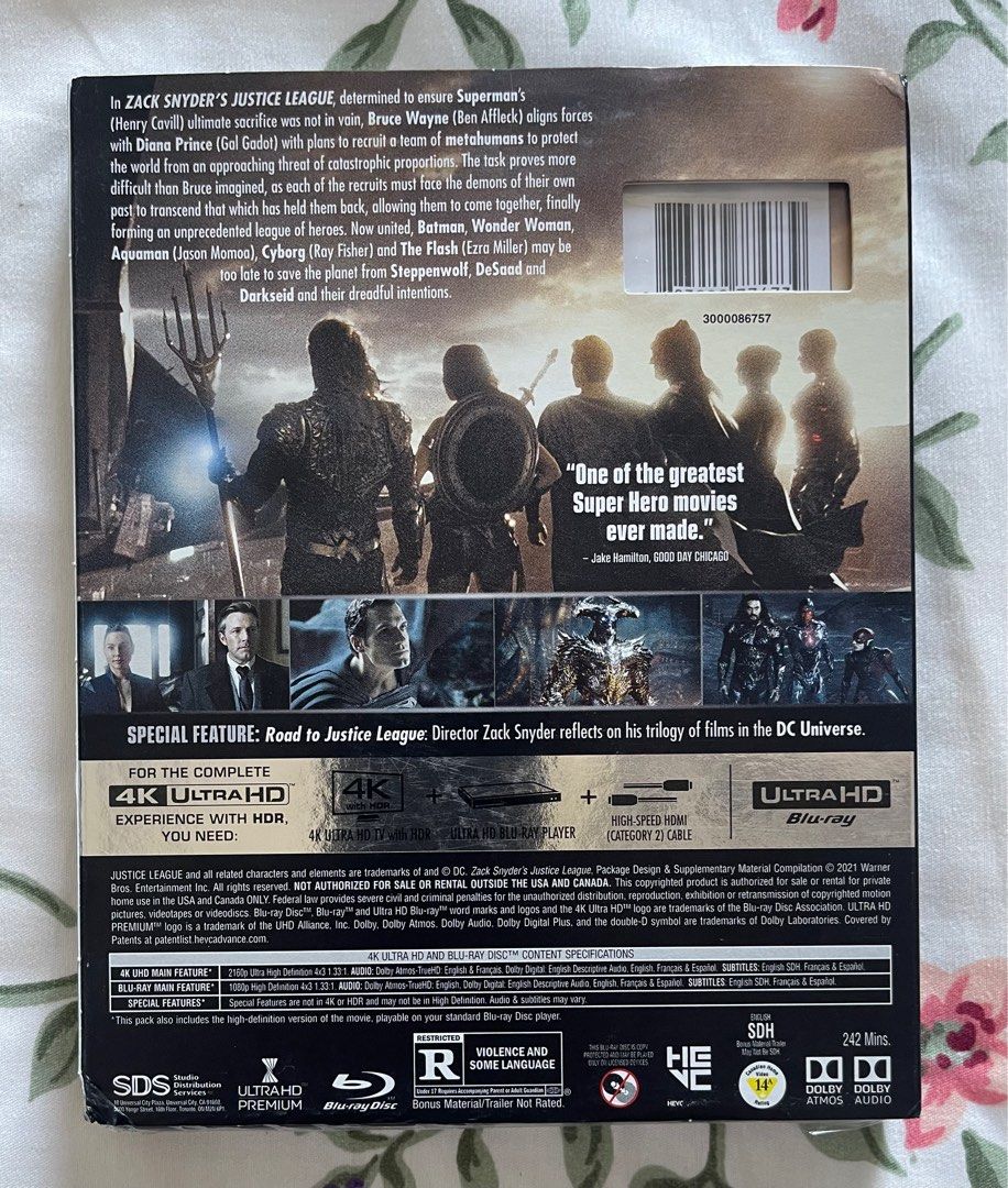 Snyder Cut 4K Blu Ray – Zack Snyder’s Justice League Trilogy 4K Blu-ray ...