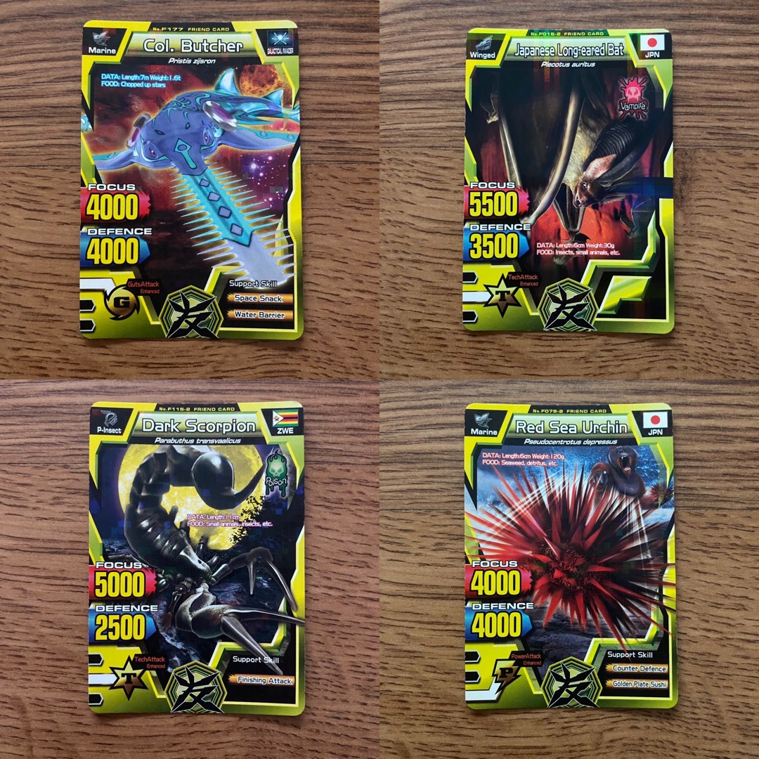 Kartu Animal Kaiser Friend Butcher Japanese Bat Scorpion Urchin, Toys ...