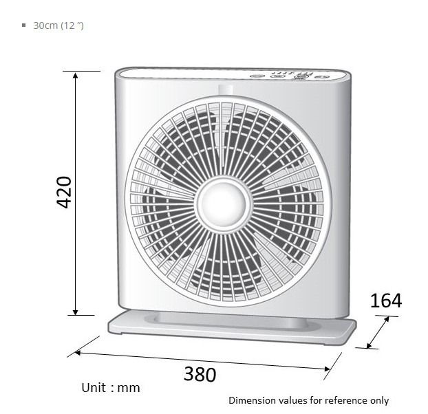 KDK Box Fan 30cm w/Timer ST30H, Furniture & Home Living, Lighting ...