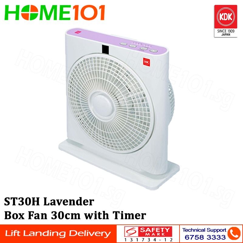 KDK Box Fan 30cm w/Timer ST30H, Furniture & Home Living, Lighting ...
