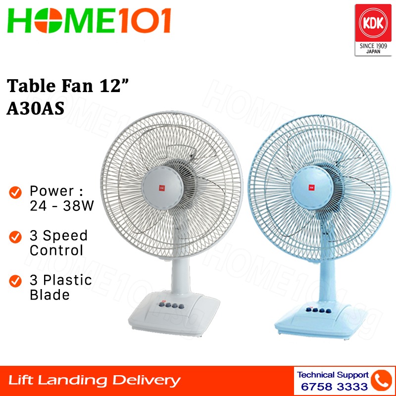 KDK Table Fan 30cm Plastic Blade A30AS, Furniture & Home Living ...