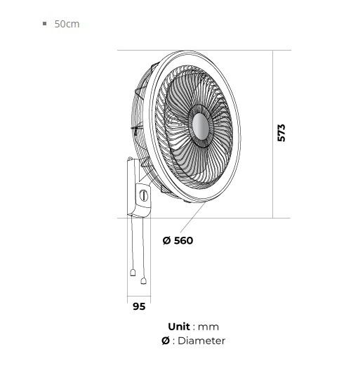 KDK Wall Fan 50cm YU50X, Furniture & Home Living, Lighting & Fans, Fans ...
