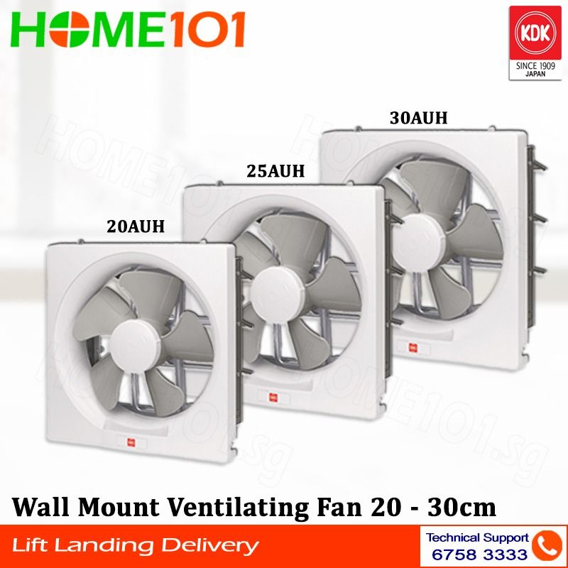 KDK Wall Mount Ventilating Fan 20-30cm 20AUH / 25AUH / 30AUH, Furniture & Home Living, Lighting ...