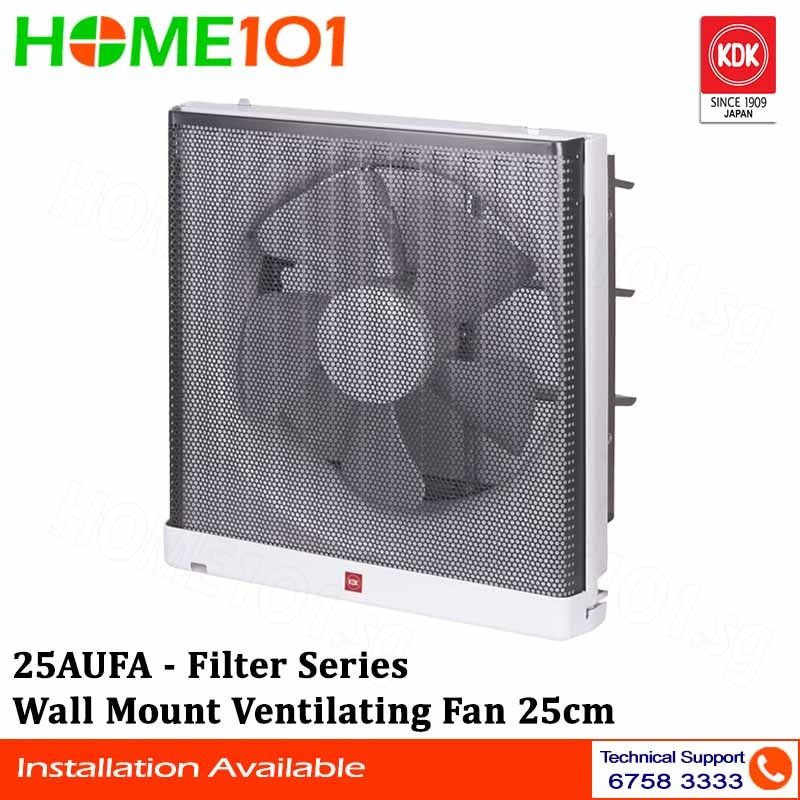 KDK Wall Mounted Filter Series Ventilating Fan 25cm 25AUFA, Furniture ...