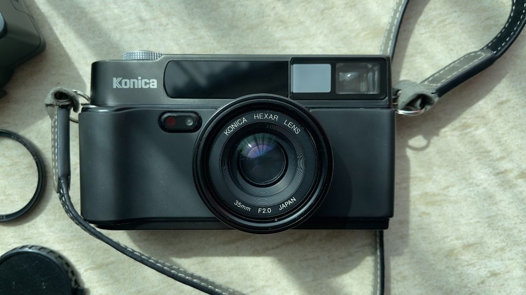 Konica Hexar AF Black + HX-14 Flash, 攝影器材, 相機 - Carousell