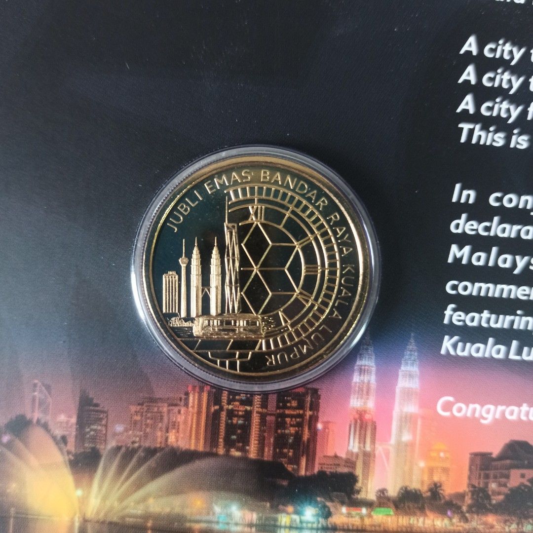 Kuala Lumpur 50 Tahnun BNM Commemorative Nordic Gold Coin, Hobbies & Toys, Collectibles ...