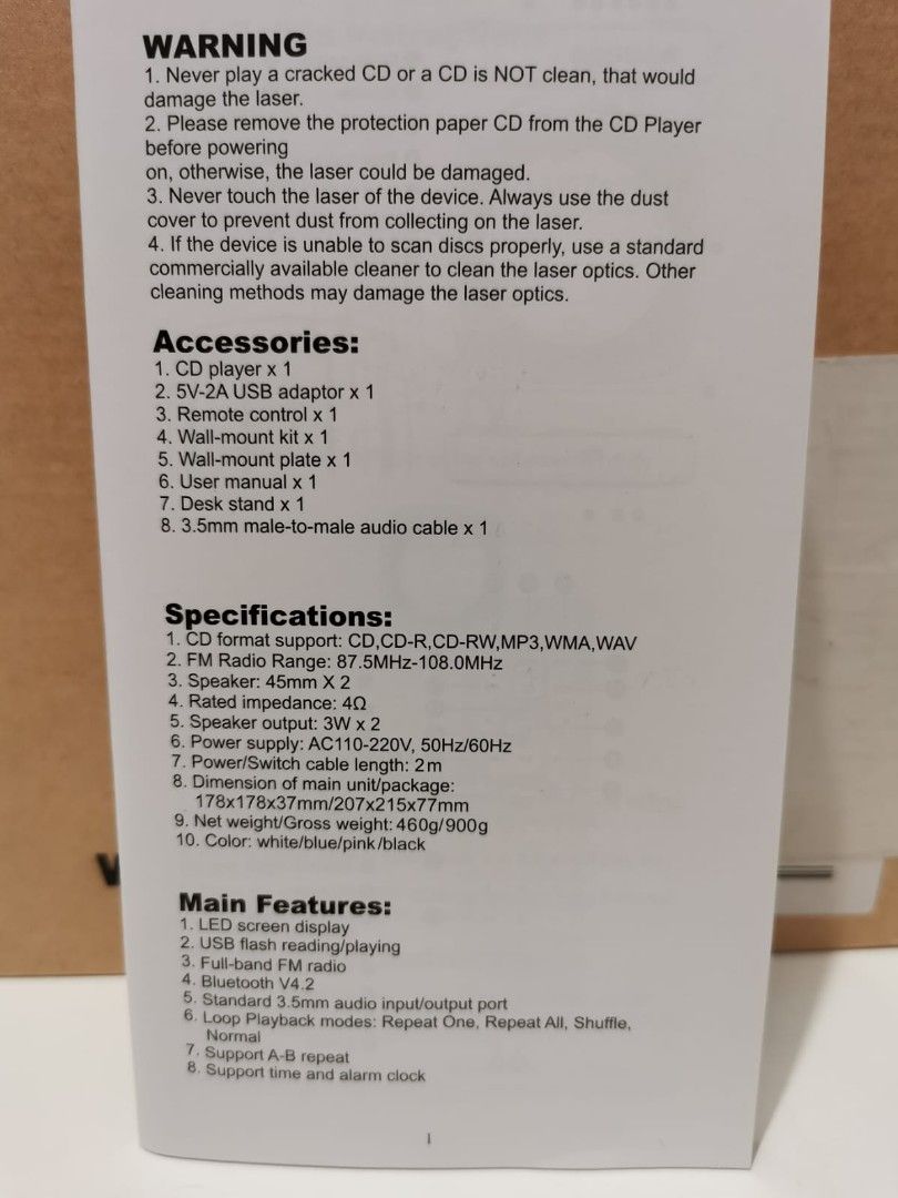 LeTao City Wall Mount Cd Player, TV & Home Appliances, TV & Entertainment, Blu-Ray & Media ...