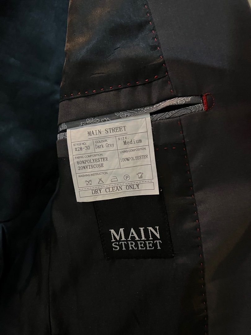 Main Street Slim Fit Suit/Coat/Blazer, Men's Fashion, Coats, Jackets ...