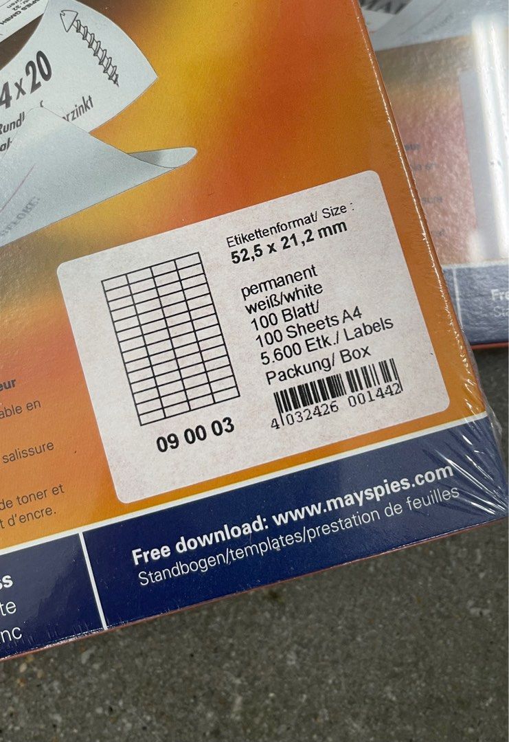 Mayspies White Sticker Labels A4, Hobbies & Toys, Stationery & Craft ...