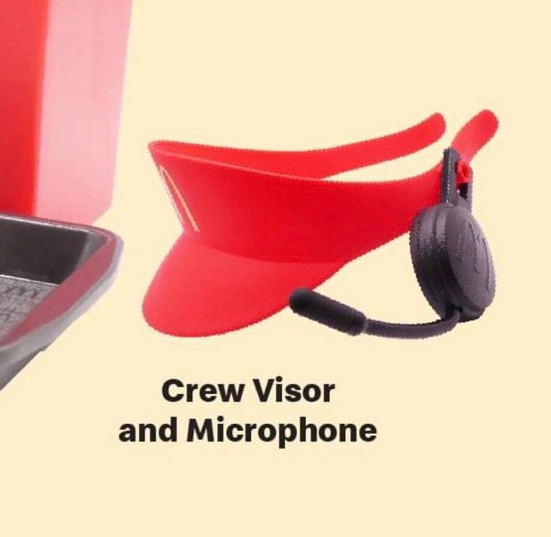 Mcdonalds crew visor and microphone, Hobbies & Toys, Toys & Games on ...