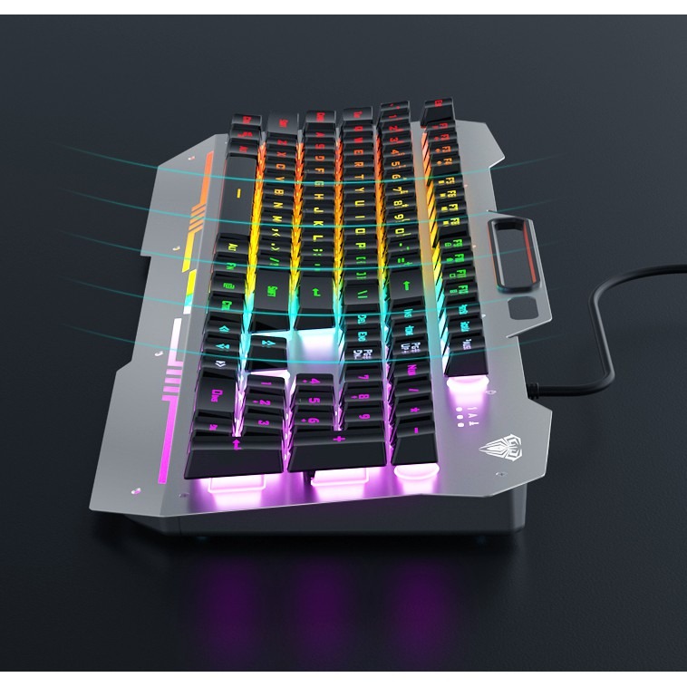 Membrane Gaming Keyboard Gaming Mouse Membrane Feeling RGB LED Backlit ...