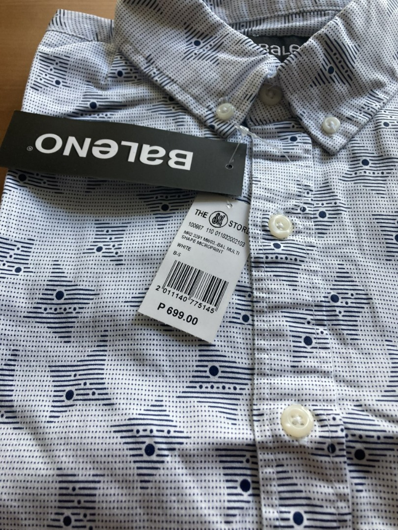 Men's Baleno Microprint Dress Shirt with Textured Fabric, Men's Fashion ...