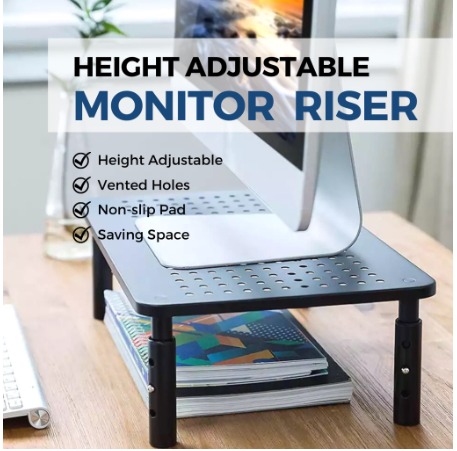 Monitor Riser Stand - Height Adjustable Ergonomic Laptop LED Monitor ...