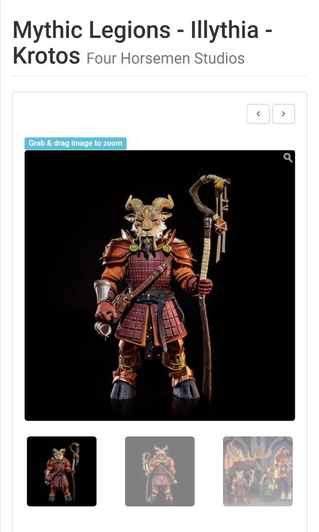 Mythic Legions Illythia Krotos 6 Inch 1/12 Scale Action Figure Four ...