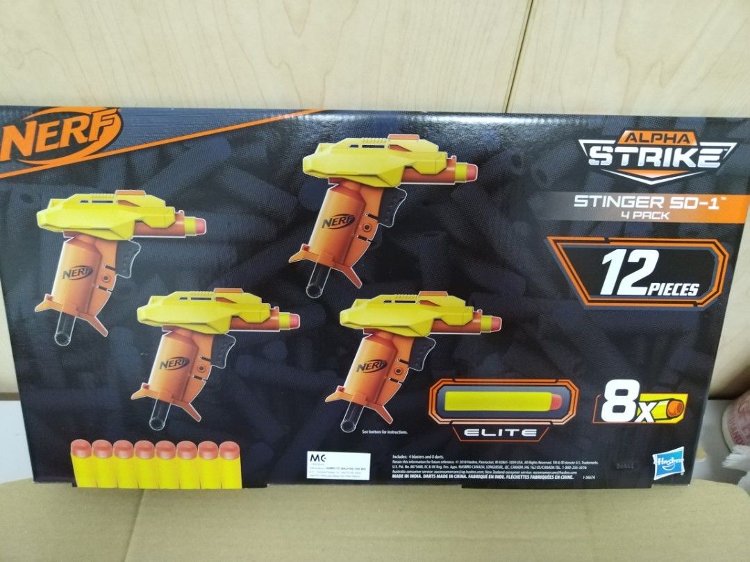 Nerf Alpha Strike Stinger SD-1 Blaster 4in1 Pack, Hobbies & Toys, Toys ...