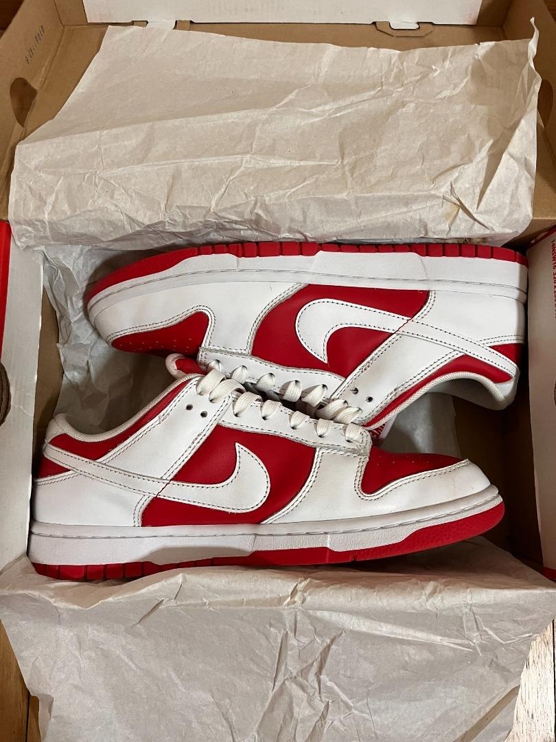 Nike Dunk Low Championship Red, Men's Fashion, Footwear, Sneakers on ...