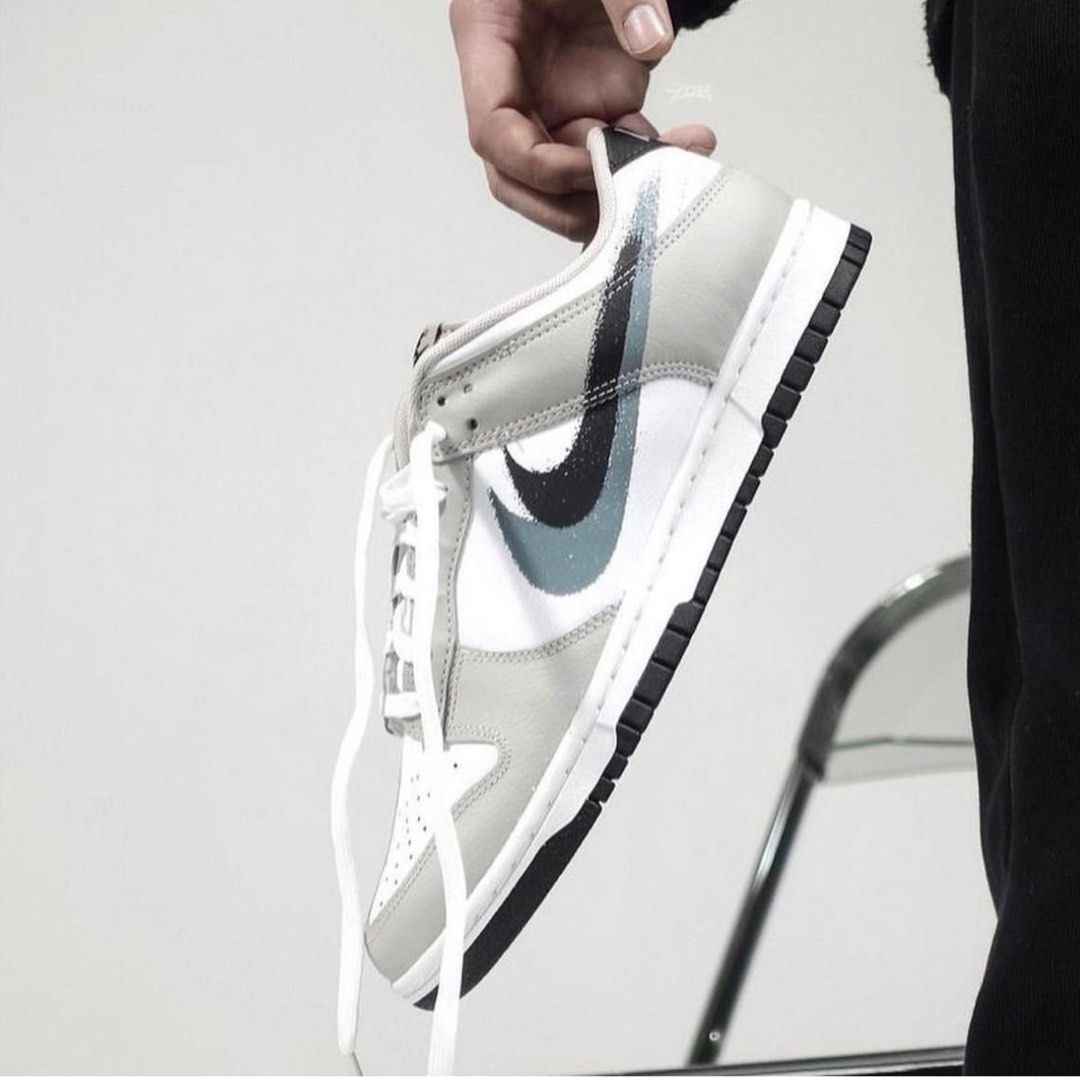 Nike Dunk Low Stencil Swoosh, Women's Fashion, Footwear, Sneakers on ...