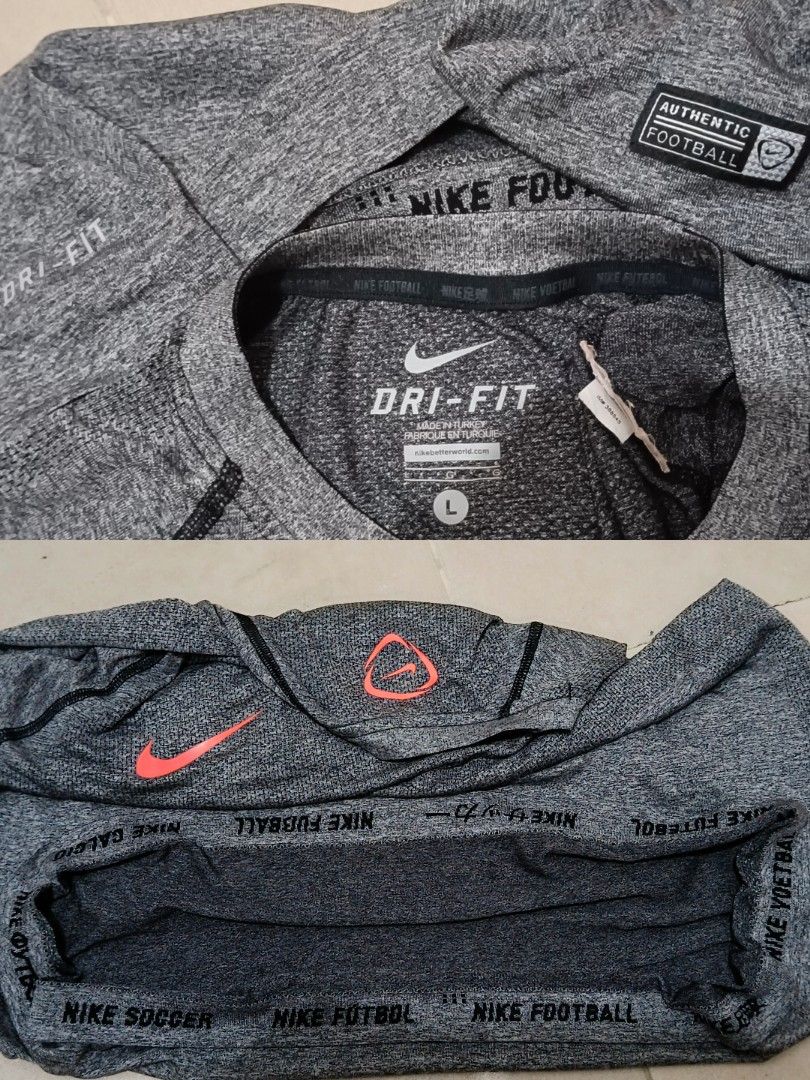 NIKE FOOTBALL DRI-FIT LARGE ON TAG, Men's Fashion, Activewear on Carousell
