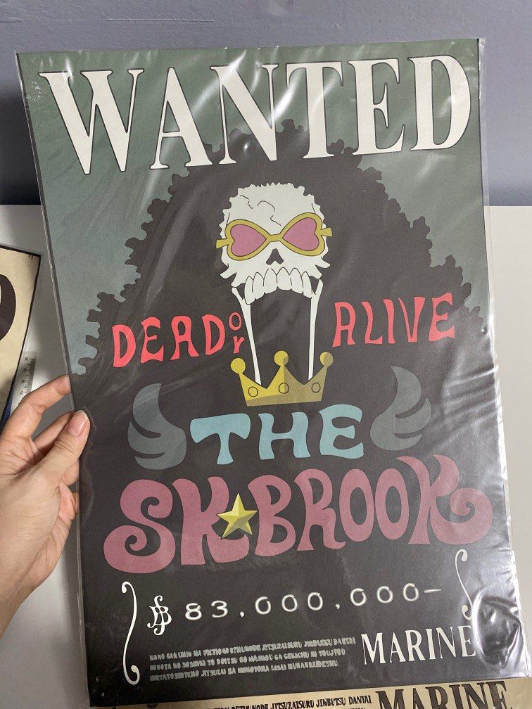 ONE PIECE BROOK WANTED POSTER, Hobbies & Toys, Memorabilia ...