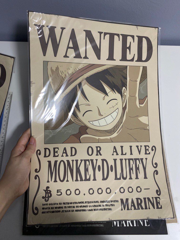ONE PIECE LUFFY WANTED POSTER, Hobbies & Toys, Memorabilia ...