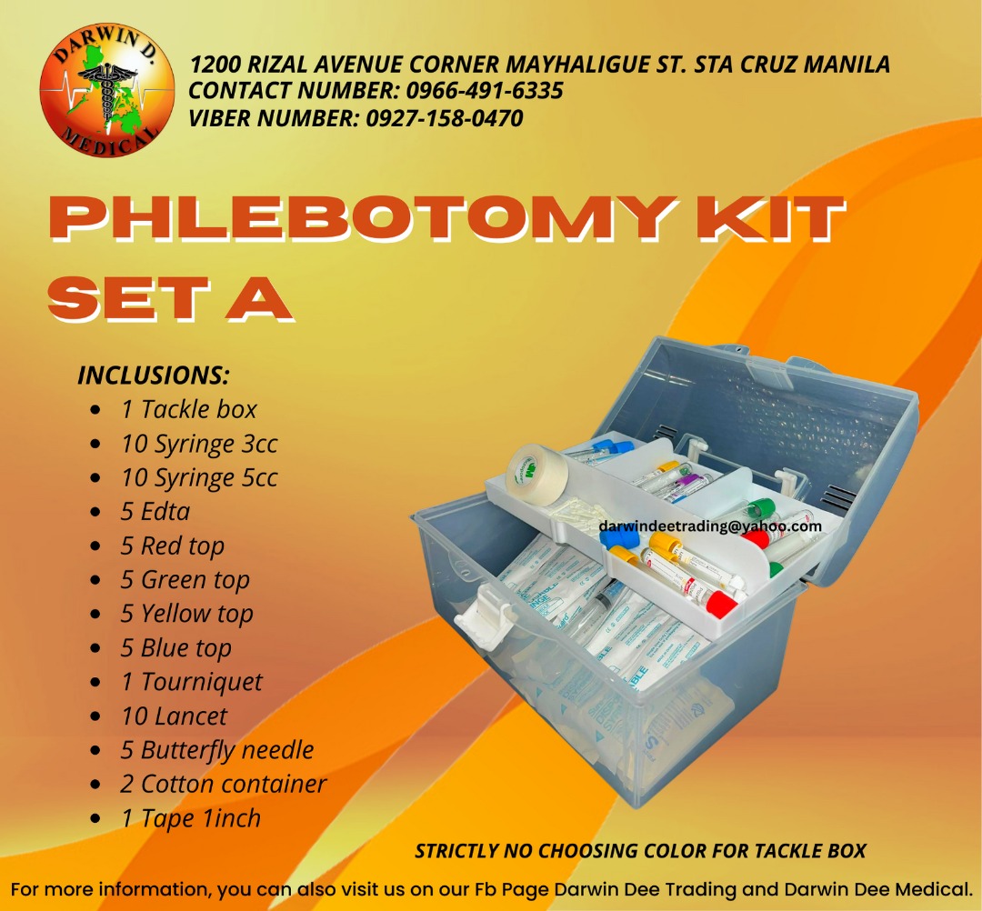 PHLEBOTOMY KIT (SET A), Health & Nutrition, Medical Supplies & Tools on ...