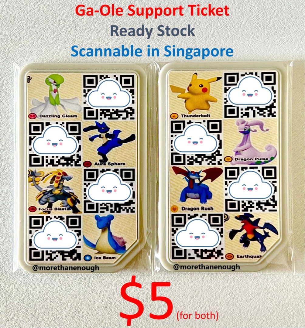 Pokemon Gaole Support Ticket Disk Scannable in Singapore ( # Pokemon Ga ...