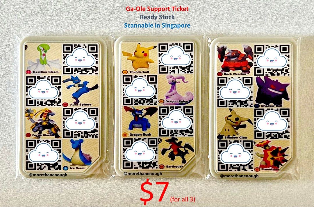 Pokemon Gaole Support Ticket Disk Scannable in Singapore ( # Pokemon Ga Ole Legend 2), Hobbies ...
