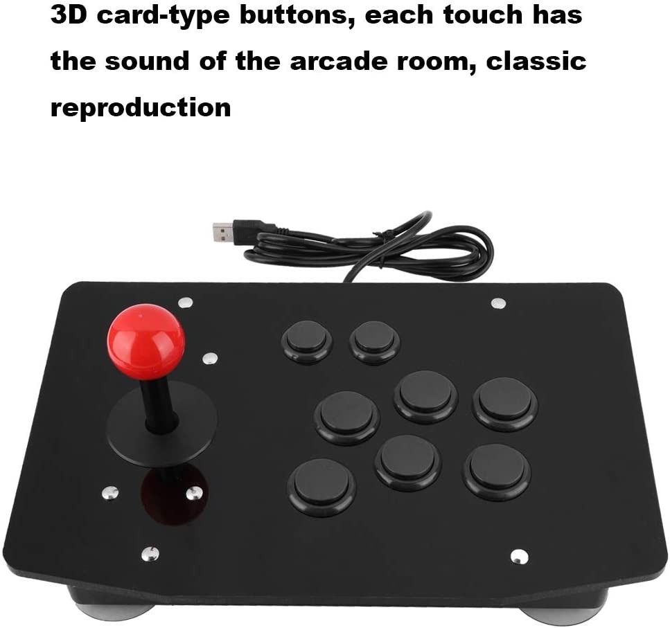 Portable USB Arcade Controller Arcade Fighting Stick Fighter Joystick 8 ...