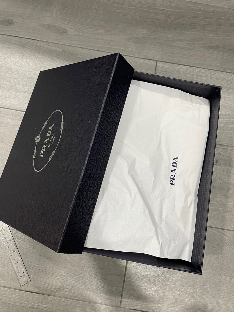 Prada box (shoe box), Luxury, Sneakers & Footwear on Carousell