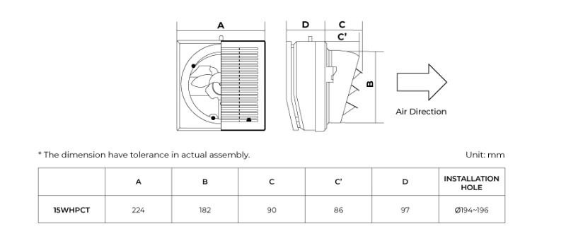 (PRE-ORDER) KDK Window Mounted Ventilating Fan 15cm / 20cm [15WHPCT ...