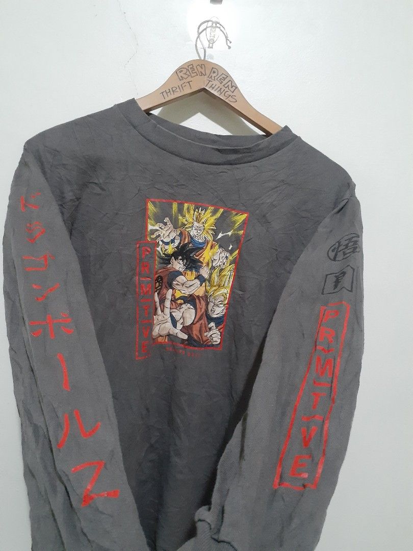 Primitive x Dragonball Z Super Saiyan Goku Charcoal, Men's Fashion ...