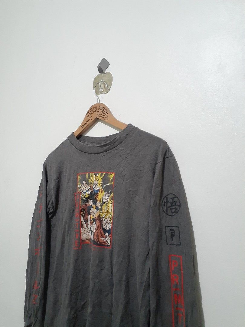 Primitive x Dragonball Z Super Saiyan Goku Charcoal, Men's Fashion ...