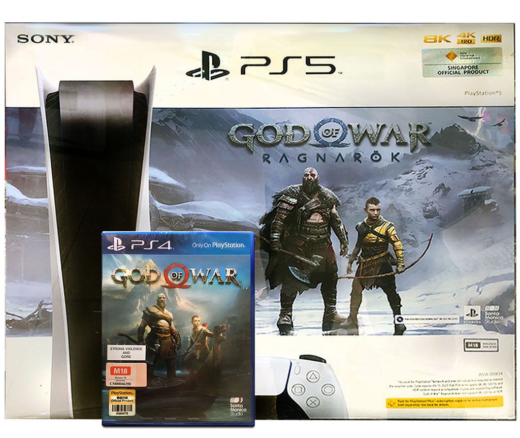 PS5 Physical Console God of War Ragnarok + GOW Bundle, Video Gaming, Video Game Consoles ...