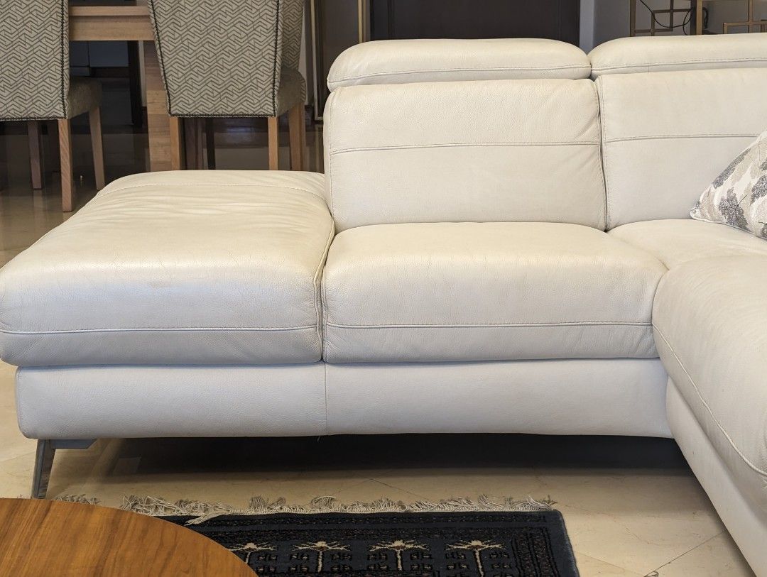 Recliner 5 seater L shaped leather sofa, Furniture & Home Living ...