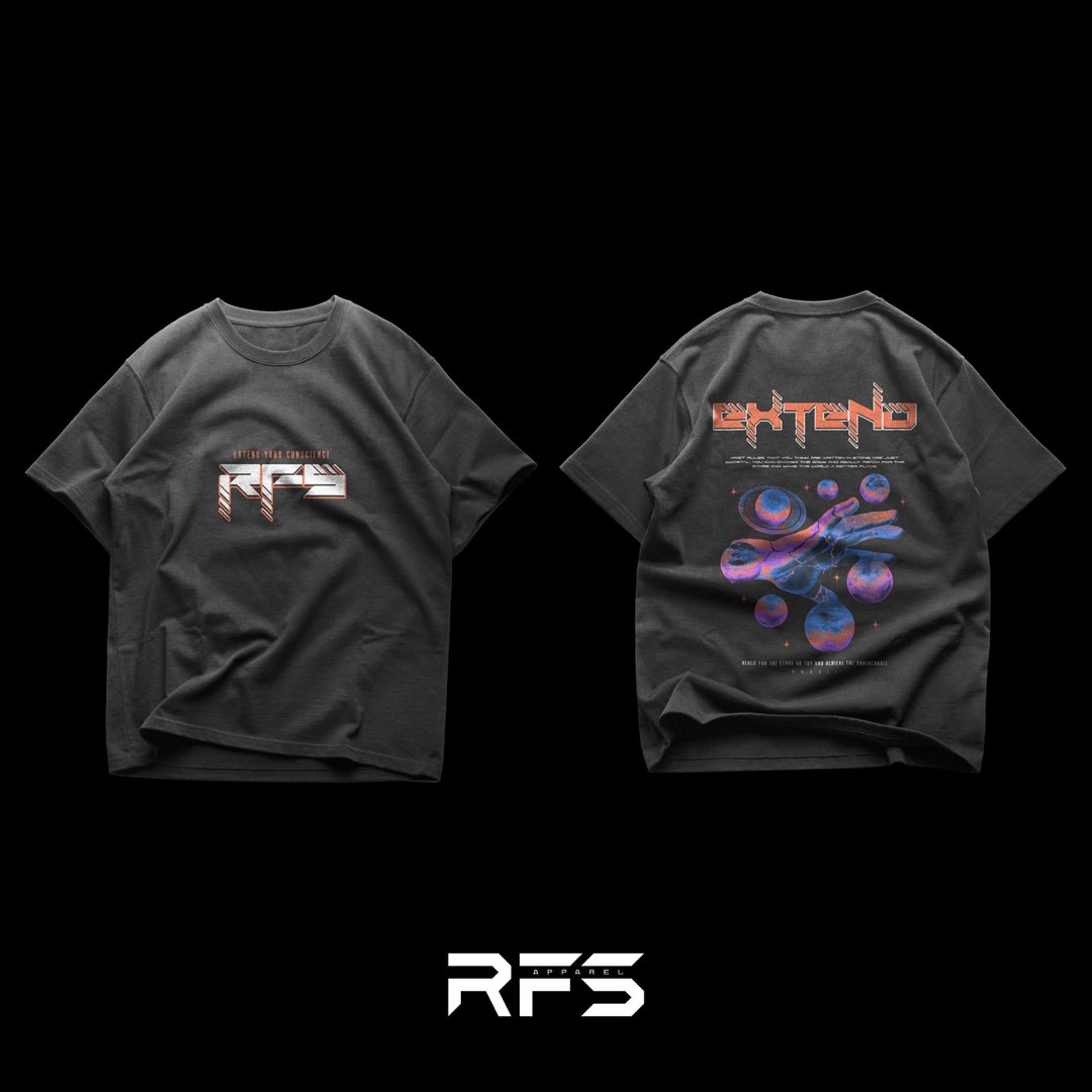 [RFS] Extend graphic oversize shirt, Men's Fashion, Tops & Sets ...